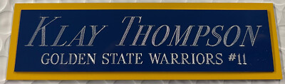 KLAY THOMPSON WARRIORS NAMEPLATE FOR YOUR AUTOGRAPHED SIGNED BASKETBALL ...