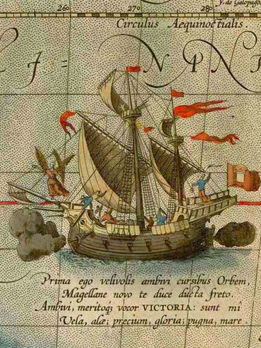 Map of the Pacific Ocean with America 1589 Vintage Style Old World Map ...