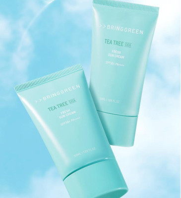 BRINGGREEN Tea Tree Cica Fresh Sunscreen SPF50+ PA++++50ml X 2ea ...
