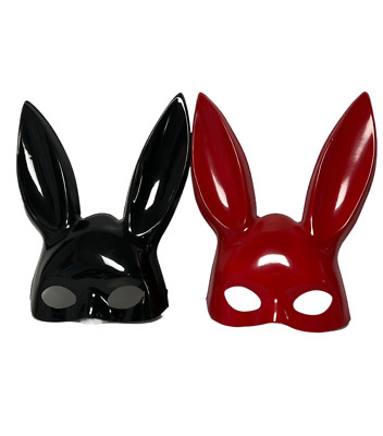 Rabbit Ears Mask Fancy Dress Costume Xmas Party Cute Bunny Shiny Mask ...