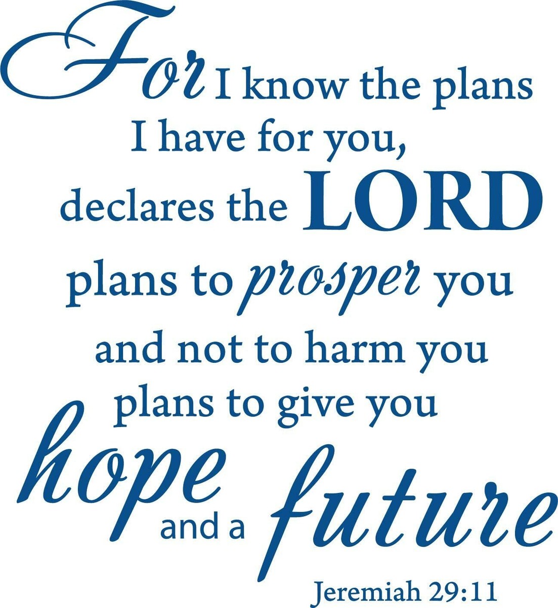 Jeremiah 29 11 Quote Jeremiah 29:11 Bible Verse Wall Art, Modern