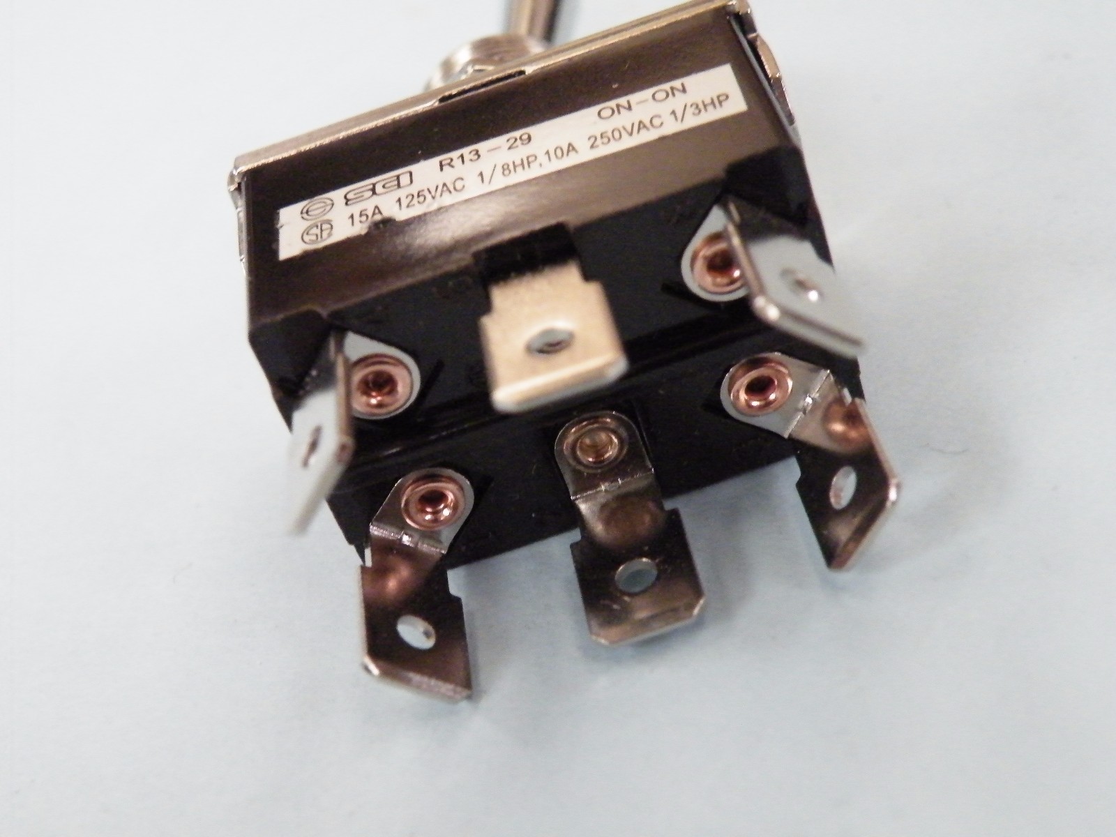 High Current Toggle Switch 10A 250v 20A 12v DPDT on-off Chrome Dolly ...