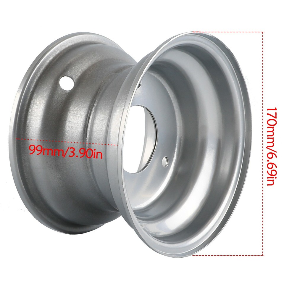 4pc 6" Rim 3 Stud Wheel Rim for 145x70-6 Tire Four Wheeler Dune Buggy ...