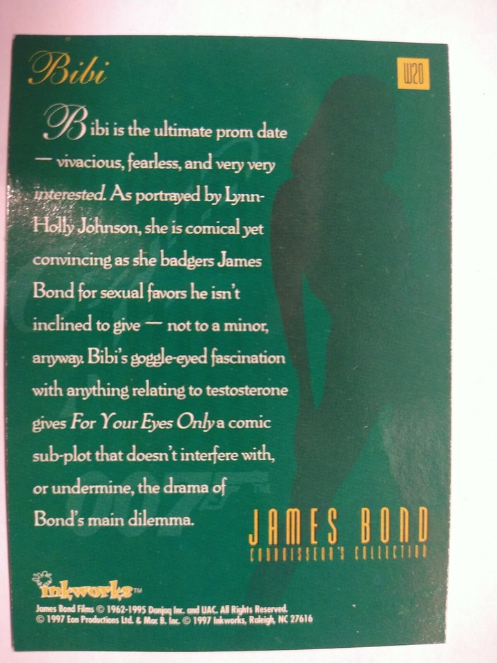 007 The Women of James Bond Trading Card #W20 Bibi SEE DESCRIPTION NEW ...
