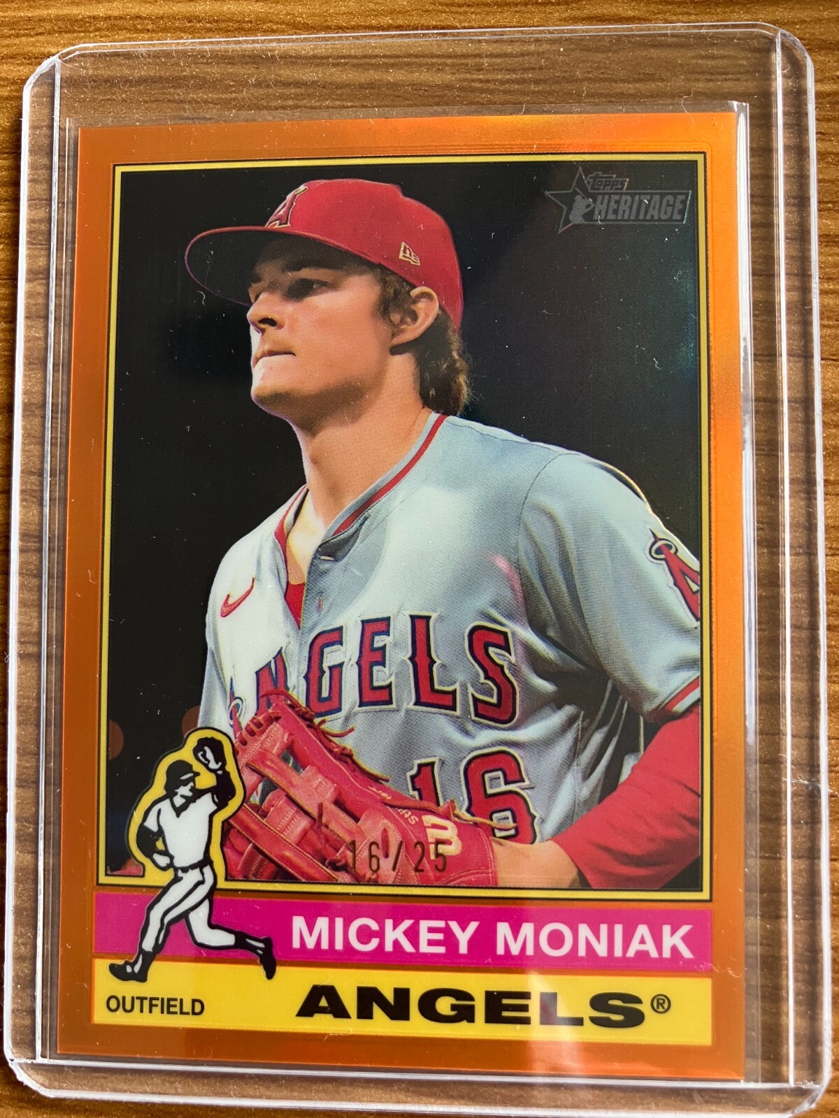Mickey Moniak 2025 Topps Heritage #337 Chrome - Orange Refractor /25 ...