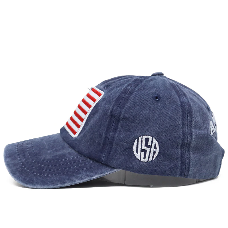 Blue American Flag USA Baseball Cap - Tactical Army Cotton Casual Hat ...