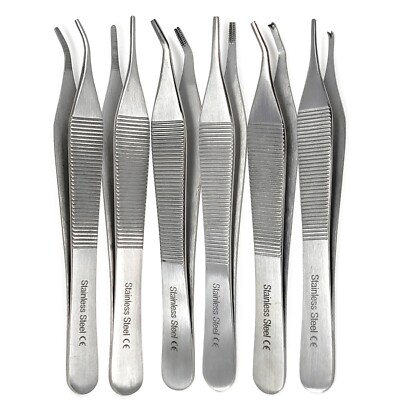 Adson Forceps Brown Tissue 1x2 Rat Tooth & Serrated Teeth Surgical ...