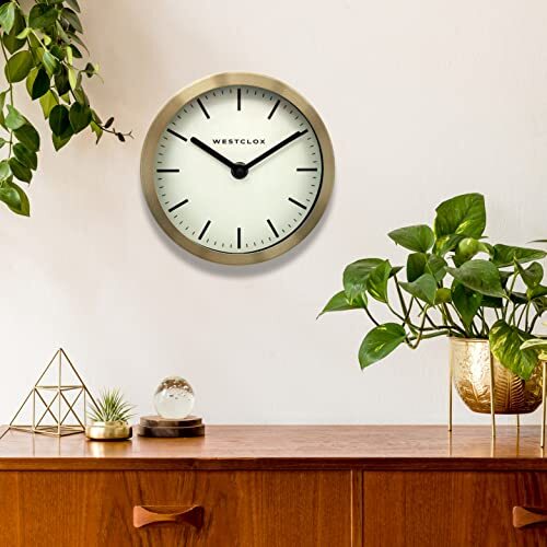 Analog 6" Metal Gold Quartz Table/Wall Clock - Accurate Timekeeping | eBay