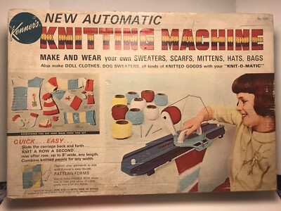 Vintage 1966 Kenner Automatic Knitting Machine Kids Toy Complete W Box ...