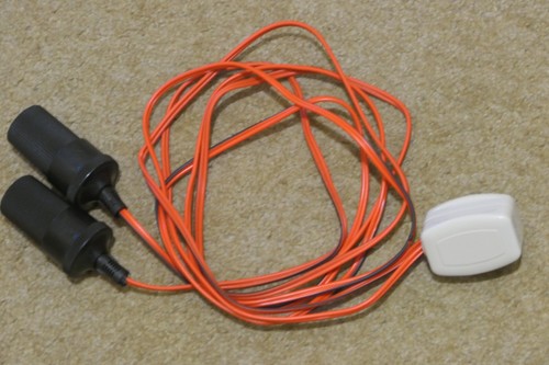 CLIPSAL TYPE 12V 2 PIN PLUG ADAPTOR TO 2 FEMALE CIGARETTE SOCKETS 1.3 ...