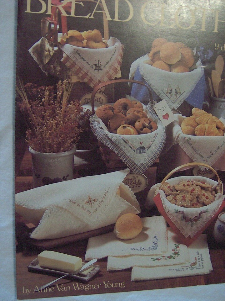 BREAD CLOTHS 9 DESIGN CROSS STITCH PATTERN CHART Home Geese Berries ...