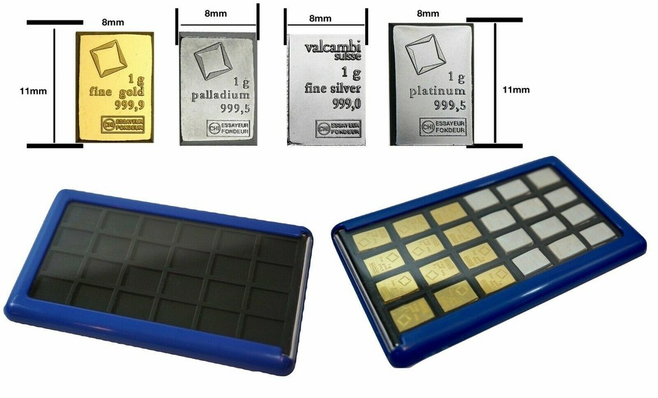 Element Card with 1g Silver Valcambi Combibar Bullion Fractional Bars ...