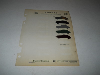 1946 PACKARD PAINT CHIP CHART COLORS SHERWIN WILLIAMS PLUS MORE | eBay