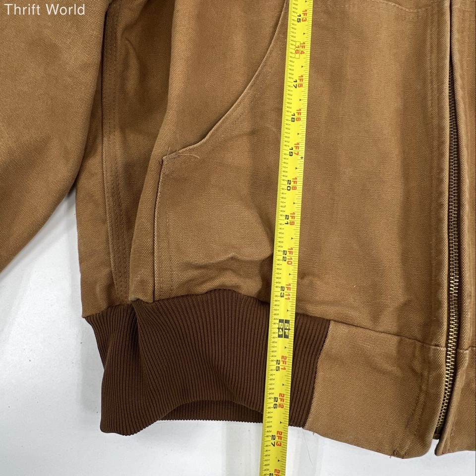 Carhartt Men's J131 Duck Active Jac Jacket Brown Hooded Work ...