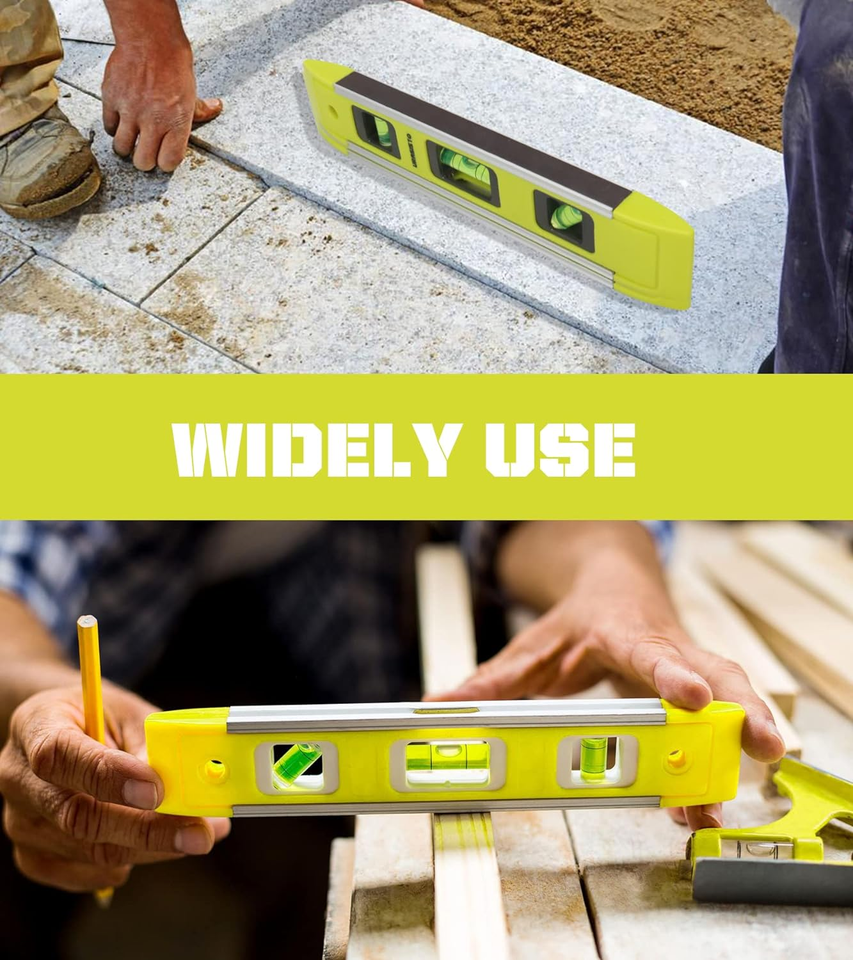 Magnetic Torpedo Level 9 Inch Small Leveler Tool With 3 Bubble Spirit ...