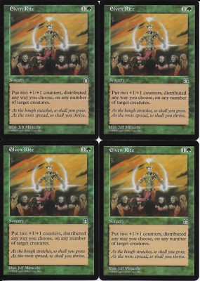 MTG: ELVEN RITE Stronghold UNCOMMON; played, Excellent condition x4 | eBay
