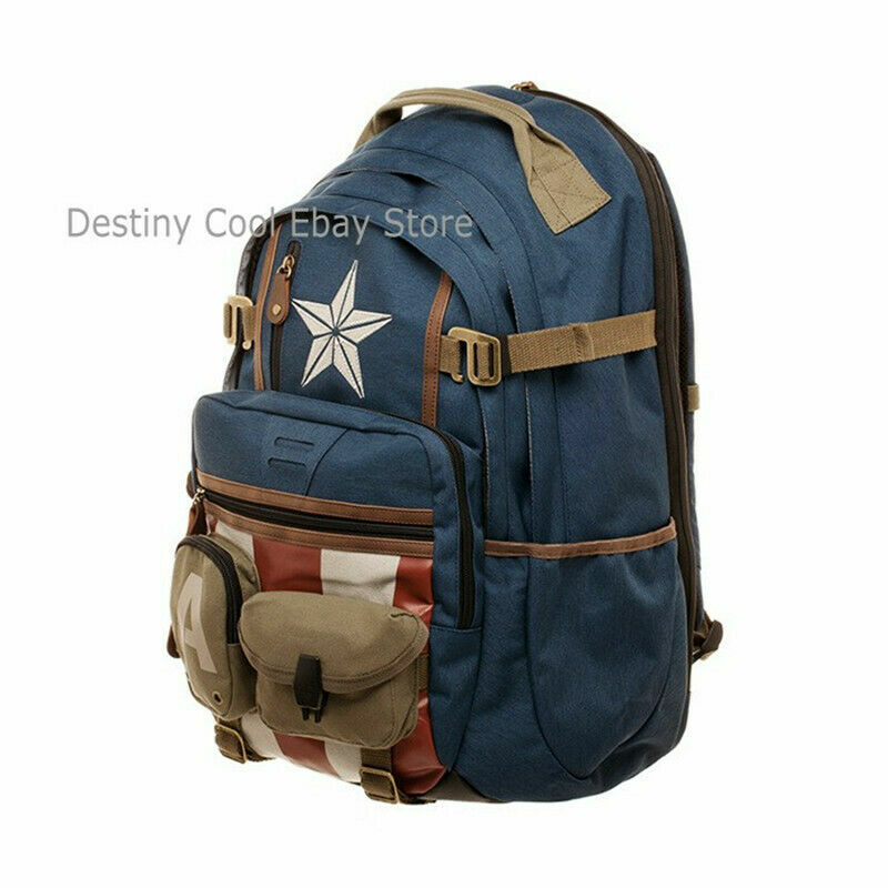 The Avengers Captain America Marvel Rucksack School Shoulder Bag Travel ...