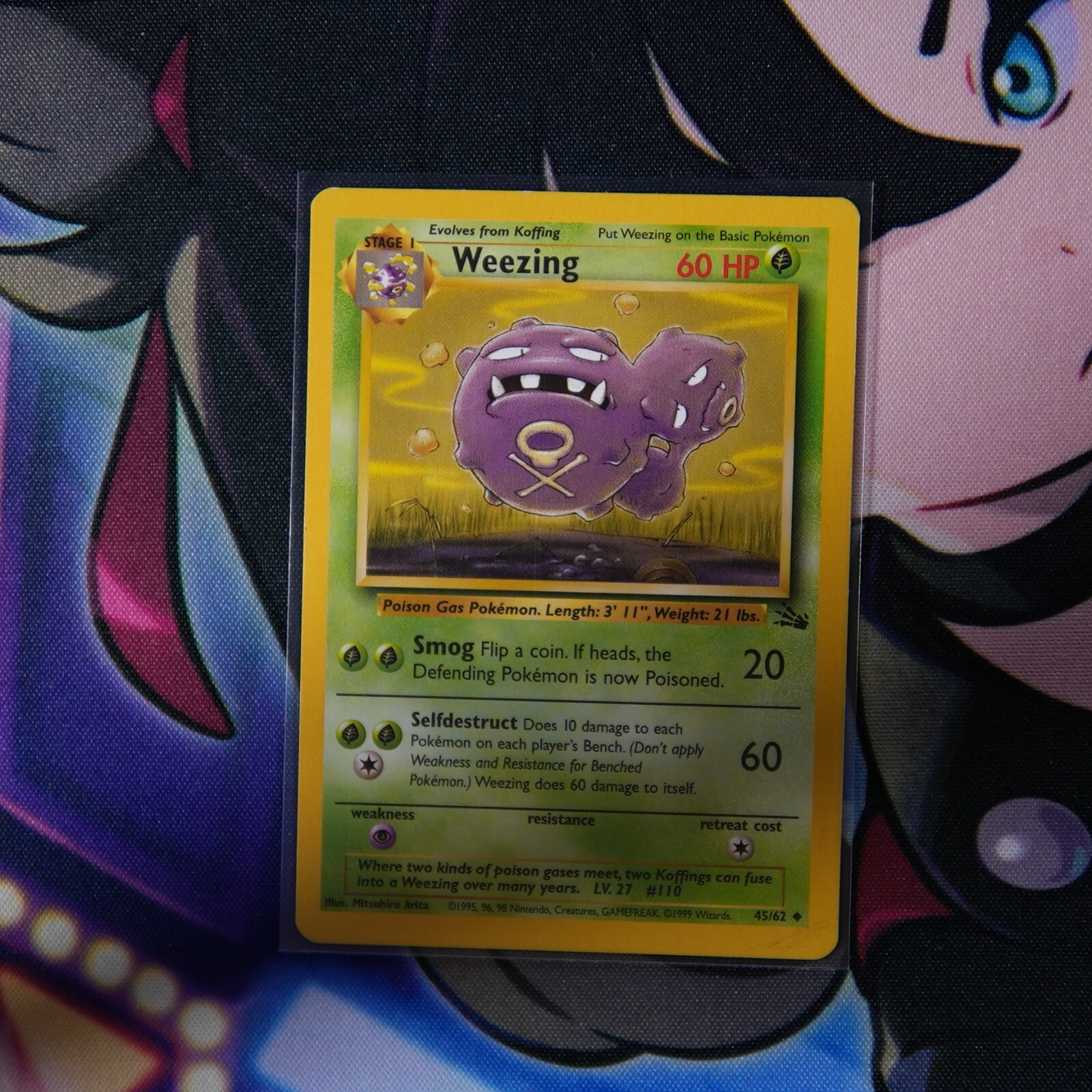 WEEZING 45/62 - Fossil Set - VINTAGE WOTC Pokemon Card - LP - 0090 | eBay