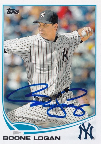 BOONE LOGAN SIGNED AUTO'D 2013 TOPPS CARD US310 NEW YORK YANKEES ...