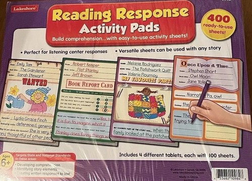 Lakeshore Reading Response Activity Pads, Ages 6+, New | eBay