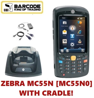 Zebra MC55N [MC55N0] Handheld 2D/1D/QR Scanner, Numeric Keys w/ Cradle ...