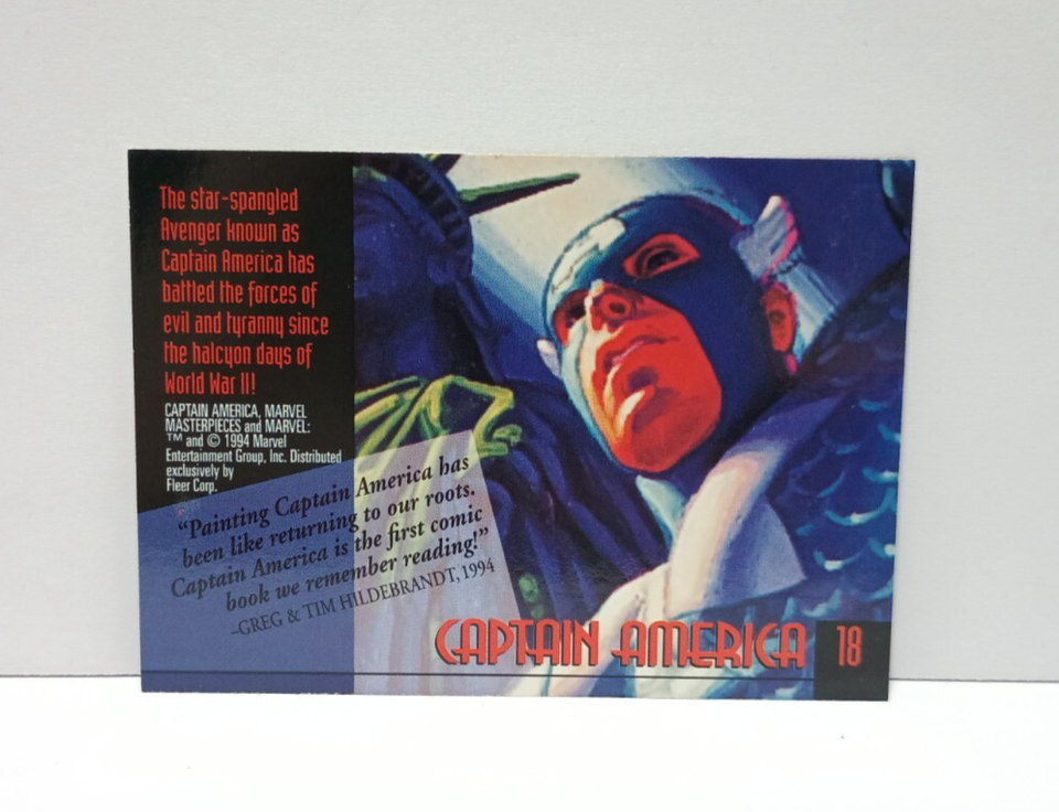 Captain America #18 1994 Marvel Masterpieces Gold Foil Signature Series ...