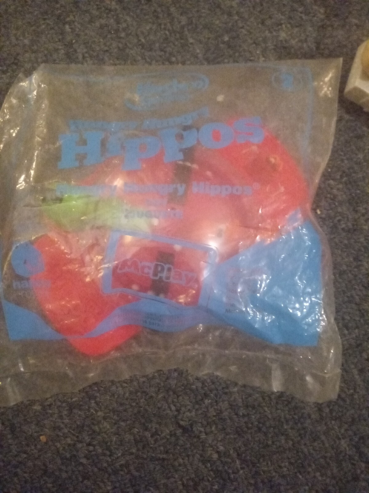 McDonalds Hungry Hungry Hippo Red Green Orange Mini Game In Package | eBay