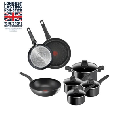 Titanium Ultra Plus G151S744 Induction Non-stick 7pc Set - Black | eBay UK