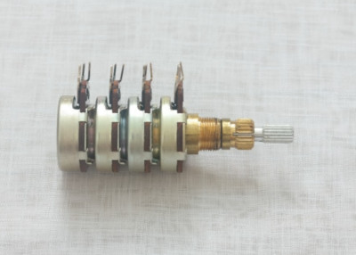 ALPS quad Linear DUAL SHAFT 4 X 50K BX4 50kΩBX4 Control Potentiometer ...