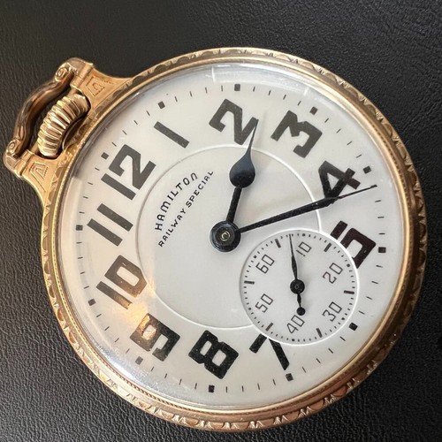 HAMILTON RAILROAD 992B 21j 16s POCKET WATCH 1948 10k GF Case Running | eBay