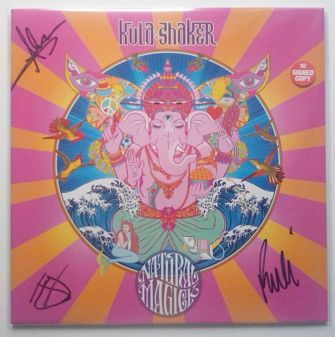 KULA SHAKER - NATURAL MAGICK #SIGNED by 3 members# Coloured Vinyl LP ...