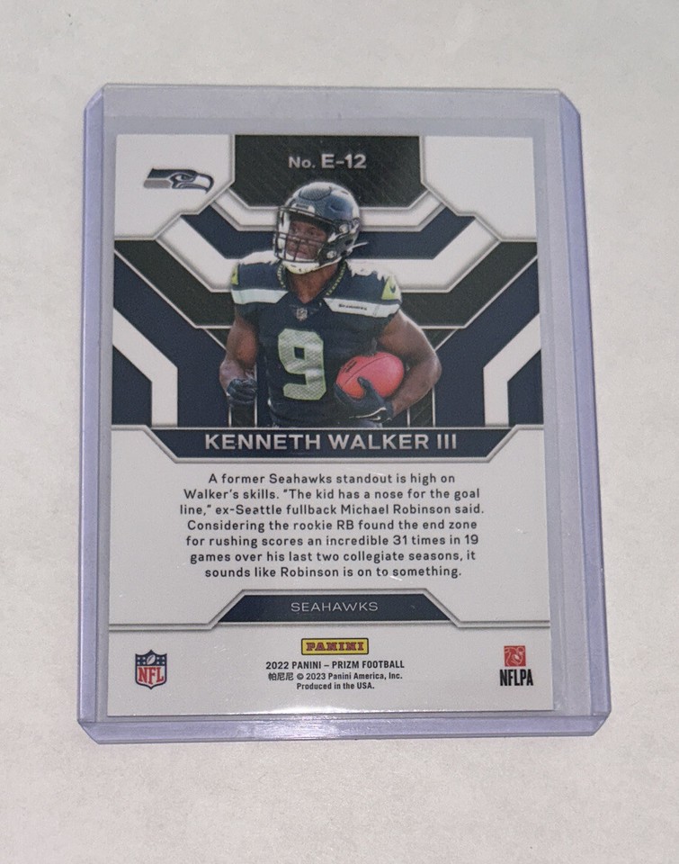 2022 Panini Prizm - Emergent Silver Prizm #E-12 Kenneth Walker III (RC ...