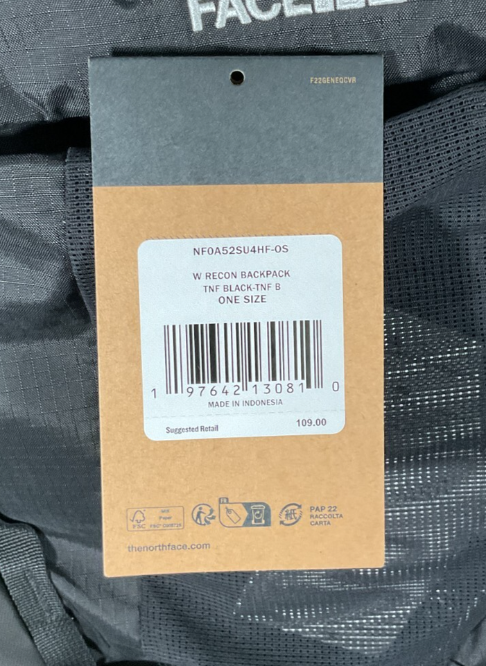 The North Face Recon TNF Black/TNF Black Backpack NWT | eBay