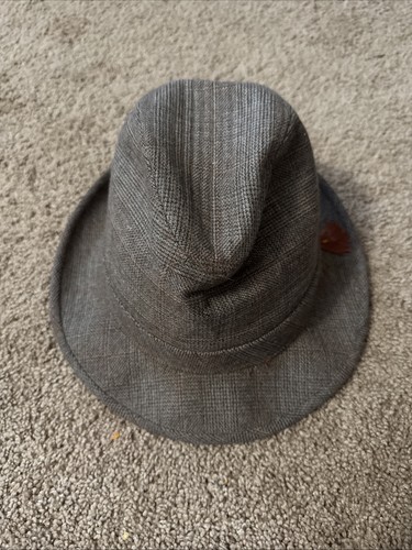 Dobbs Fifth Avenue Fedora Hat Light Grey / Light Brown Men's 7 1/8 ...