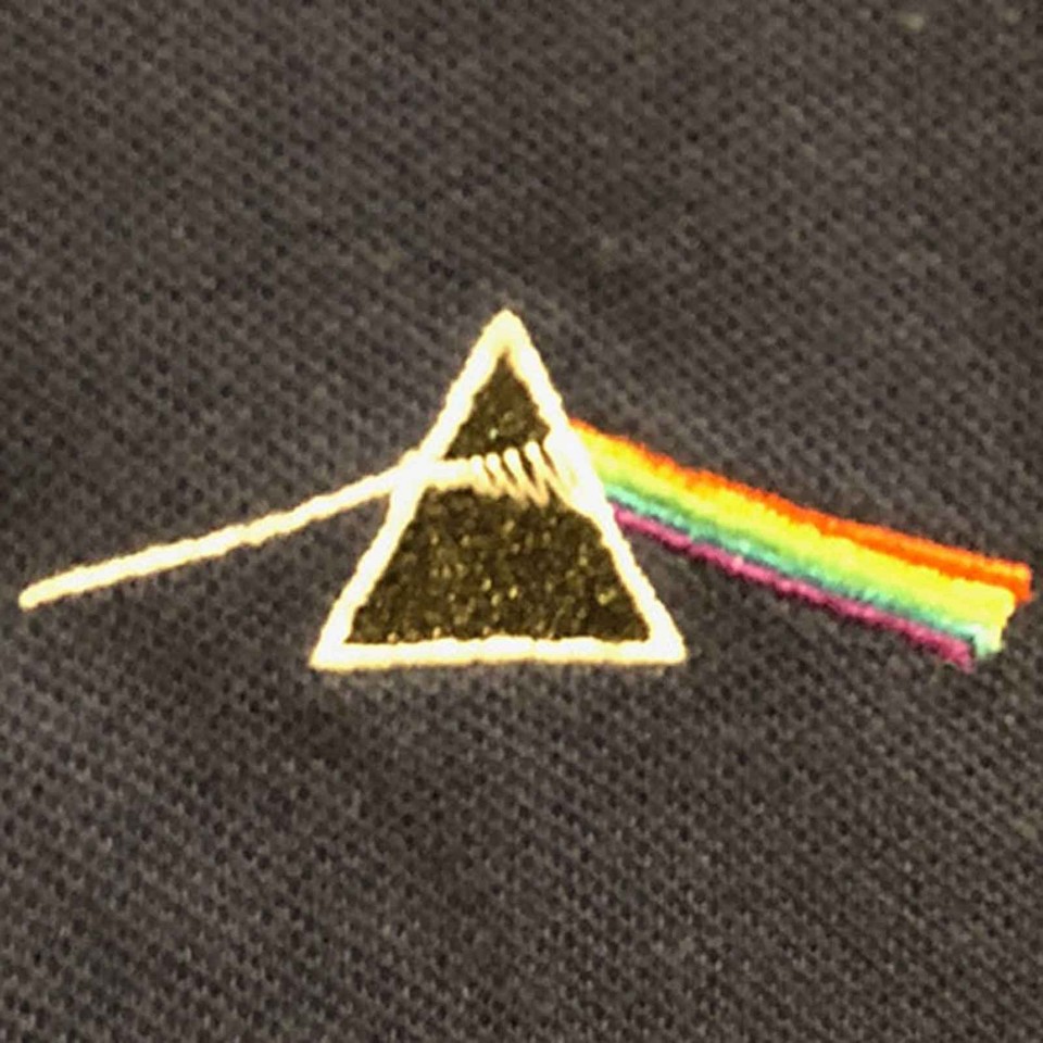 Pink Floyd Polo Shirt Dark Side of the Moon Prism Band Logo Official ...