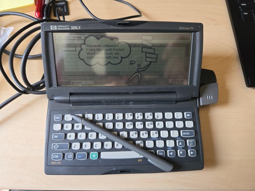Hewlett Packard HP 320LX Palmtop PC with cradle | eBay