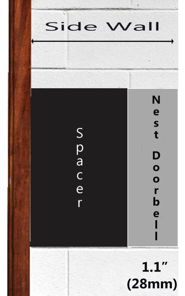 Google Nest Doorbell 3rd Gen Wired Expander Spacer Mounting Bracket 0.5 ...