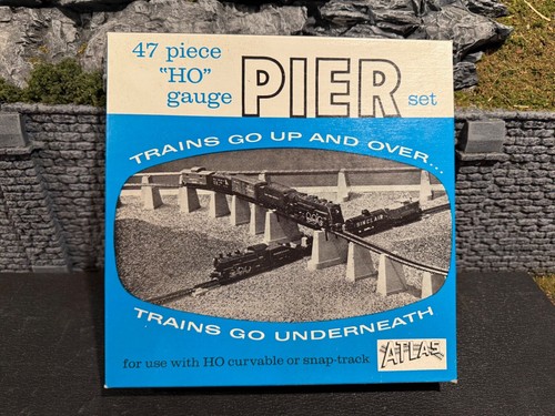 Atlas #80 Over N' Under Pier 47 Piece HO Scale Set. Made In USA! Brand ...