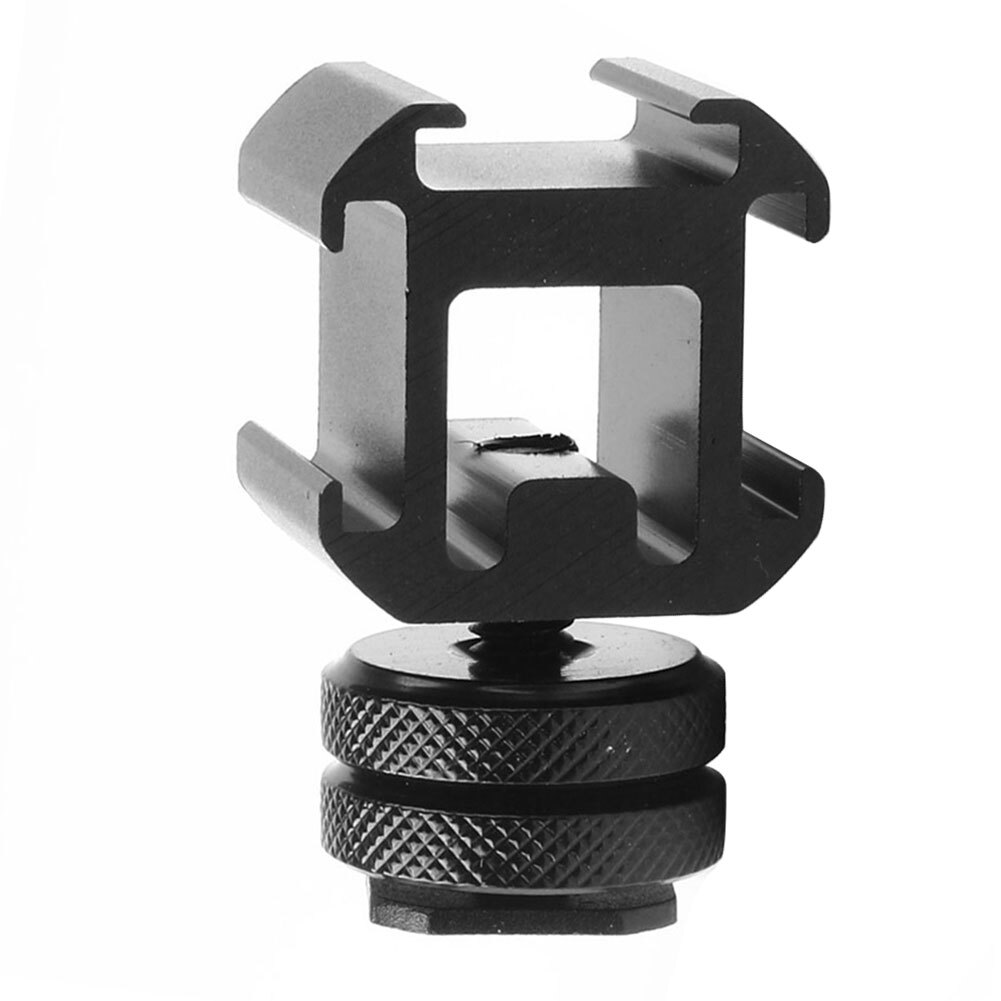 Three Head On Camera Mount Hot Shoe Base Set Extend Port Metal Adapter ...