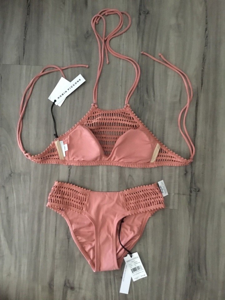 NWT $172.00 Robin Piccone Sophia Bikini Top & Bikini Bottom X-Small | eBay
