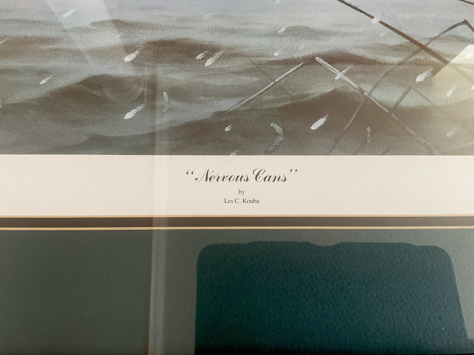 LES Kouba Framed Artist Proof “Nervous Cans” Art Print 27 X 22 Signed ...