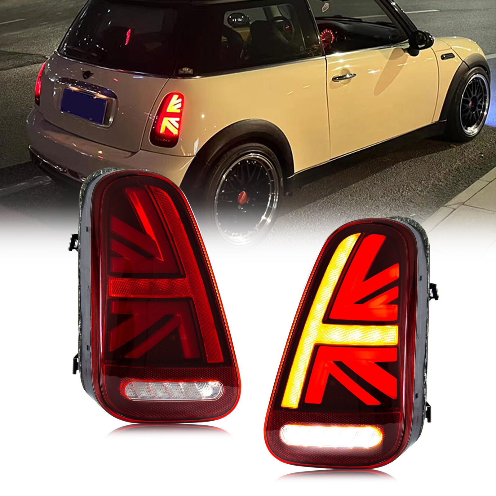Pair For BMW Mini R50 R52 R53 Cooper 2002-2006 LED Taillights Red Rear ...