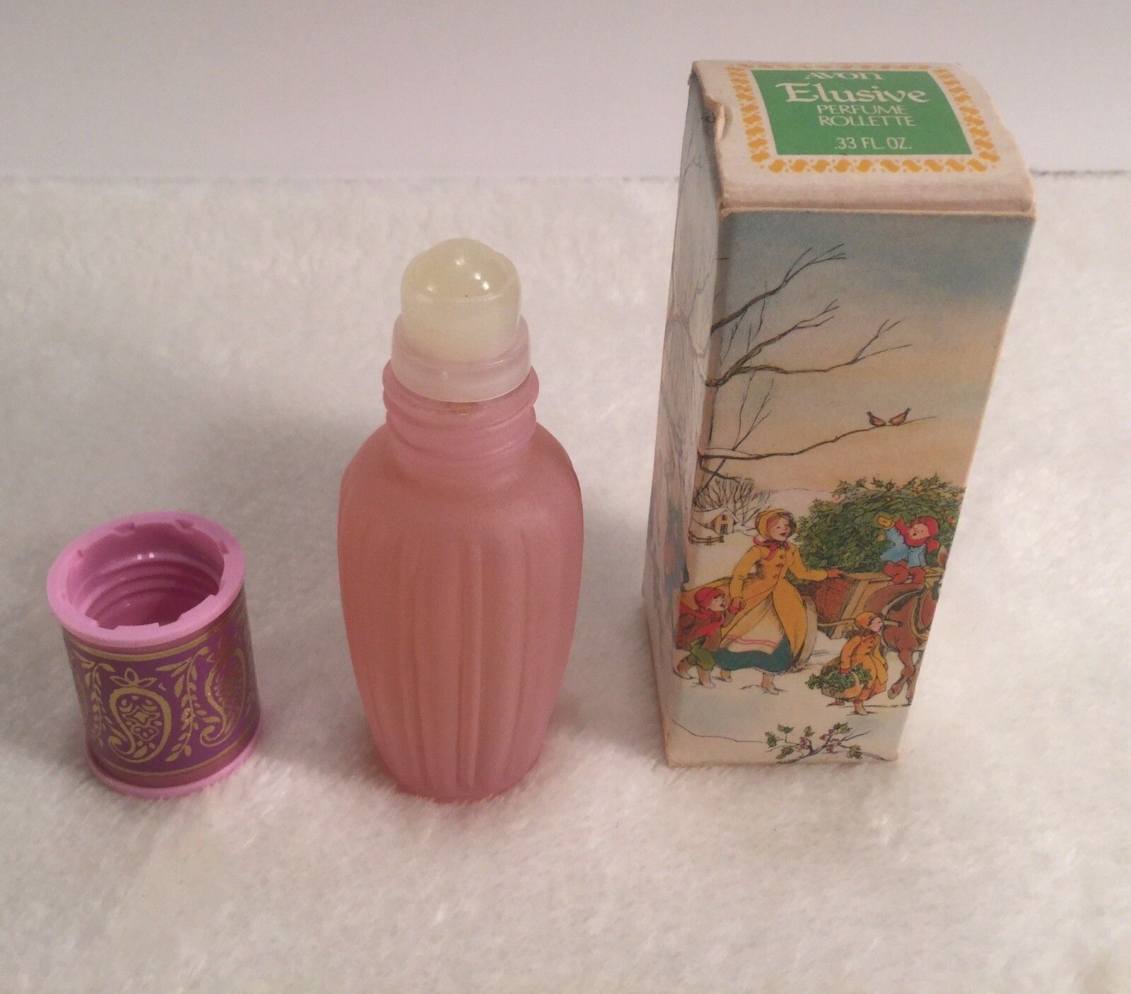 Christmas Avon Elusive Perfume Rollette Roll-on .33 fl. Oz New In Box ...