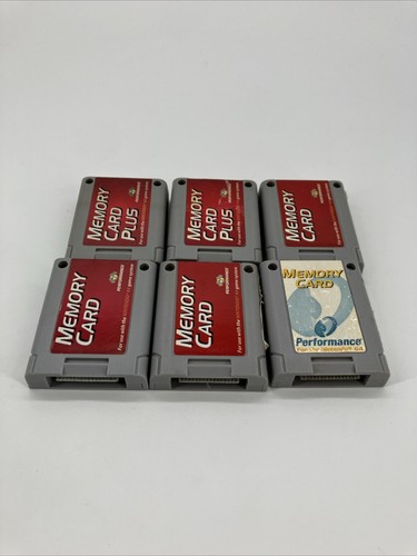 LOT OF 6 N64 Nintendo 64 Memory Cards Performance Intec UNTESTED | eBay