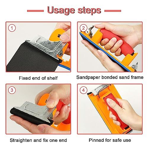 Hand Sander Sandpaper Holder with Sponge Handle 7 x 3.5 inch Manual ...