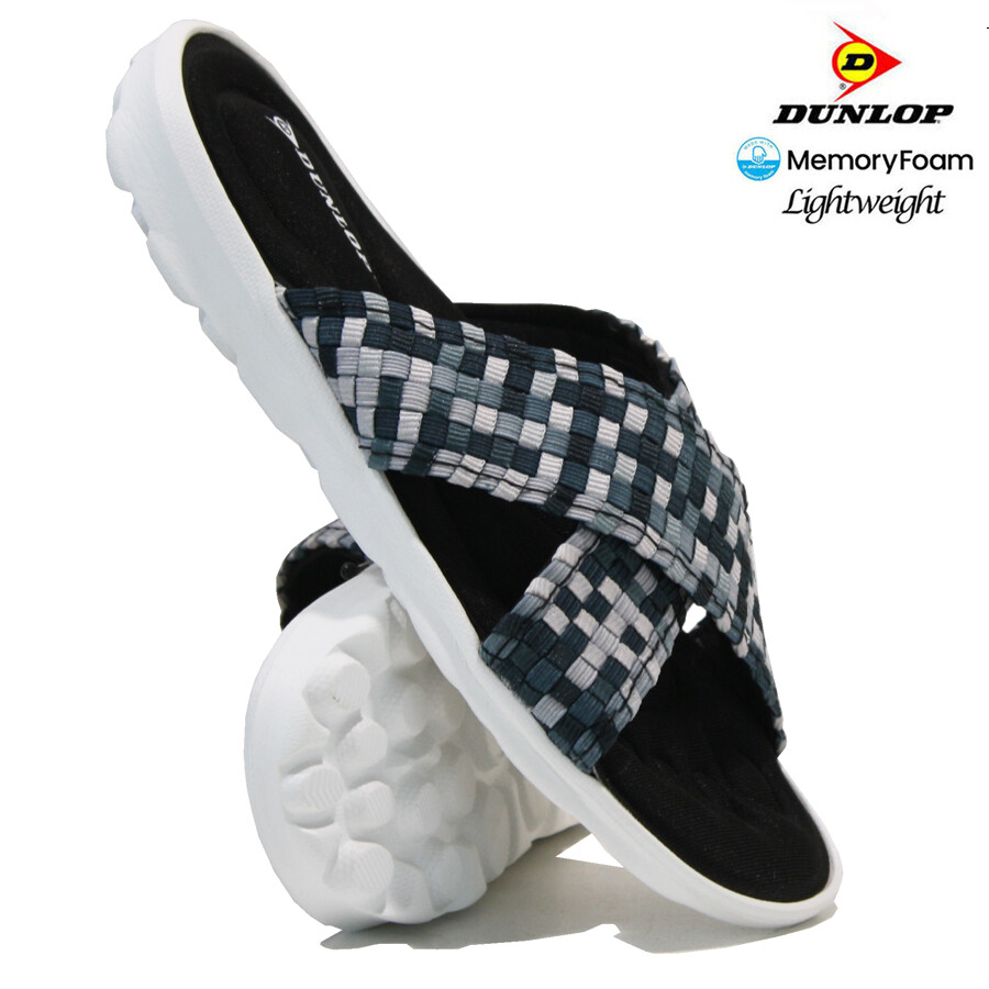 LADIES DUNLOP MEMORY FOAM FLIP FLOPS HOLIDAY POOL SUMMER FLAT MULES ...