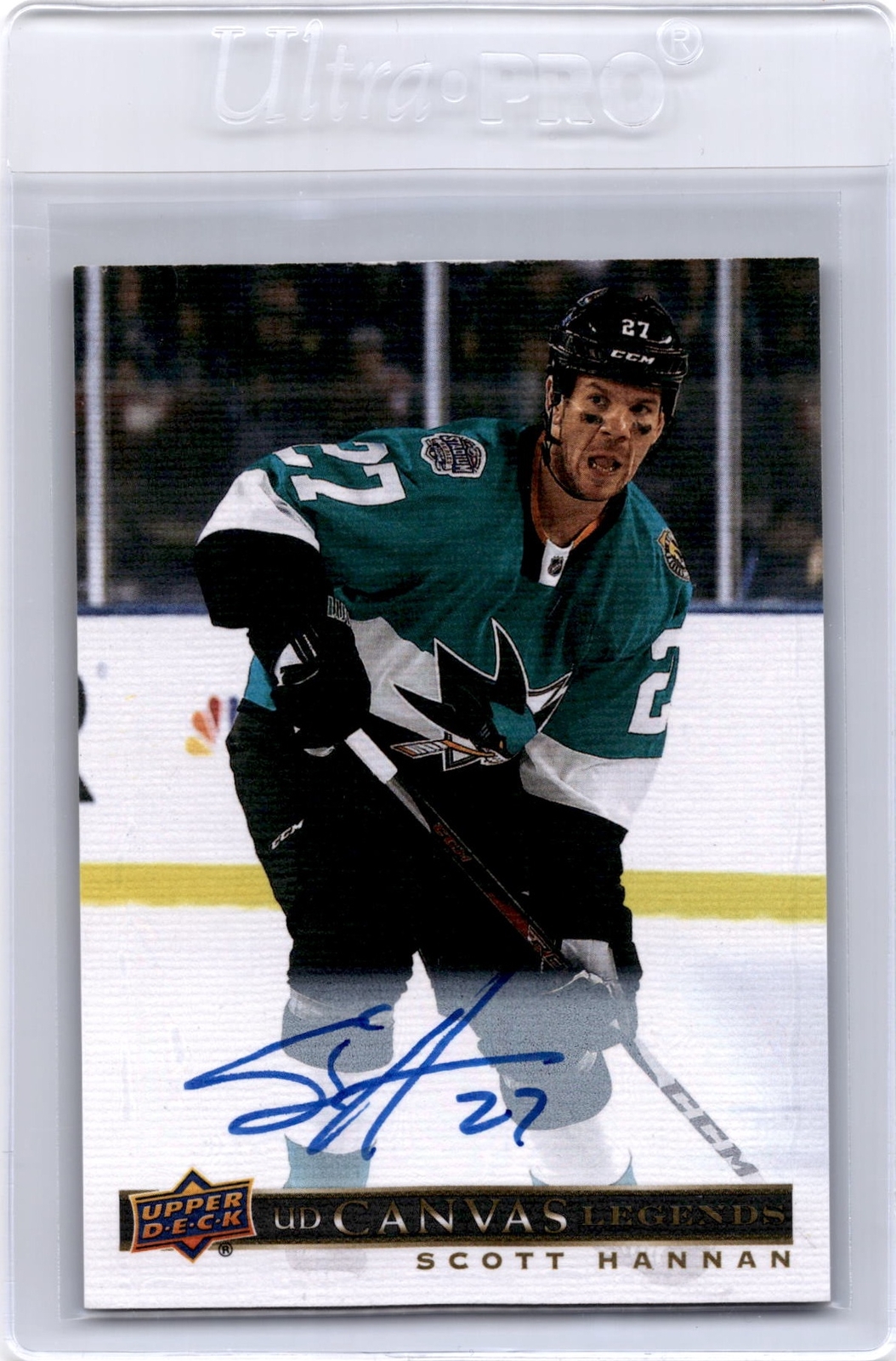 2020-21 SP Signature Legends UD Canvas Legends Autographs Scott Hannan ...