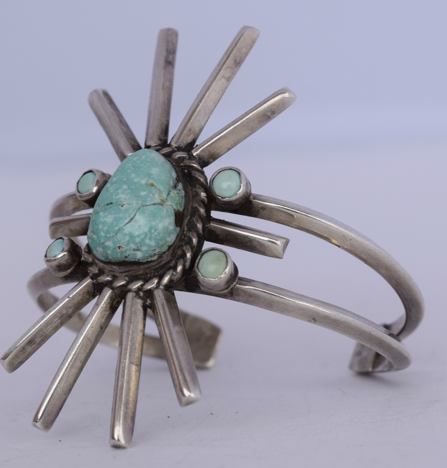 Vintage Hopi big Native American sterling silver & Turquoise MARVIN ...