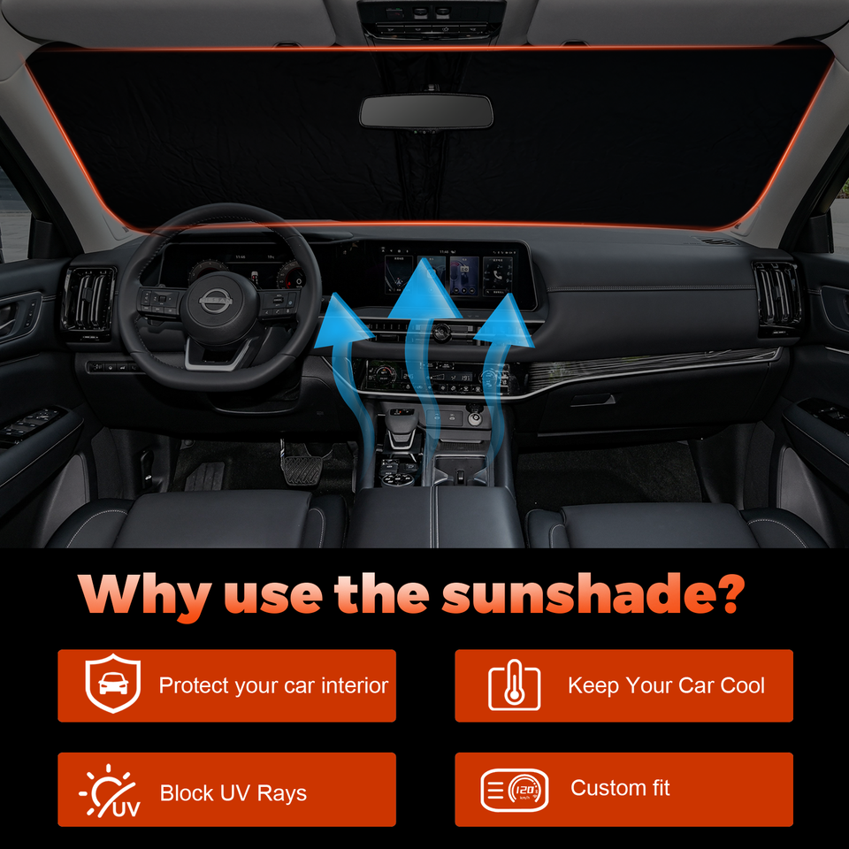 For Nissan Pathfinder 2022-2025 Accessories Car Windshield Sun Visor ...