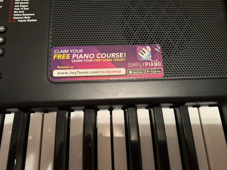 RockJam 61-Key Electronic Piano Keyboard Digital Display Multifunction ...